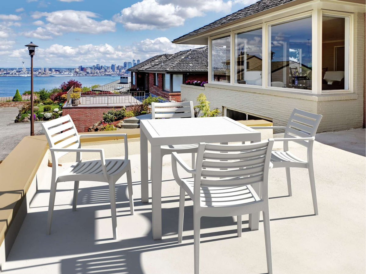 Late brunch with friends - Siesta Artemis Chair / Ares 140 Table Outdoor Dining Set – Kinso